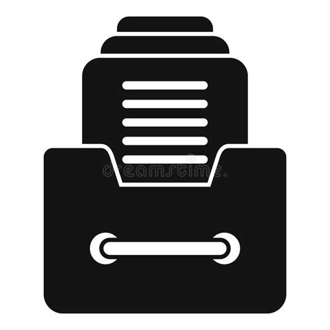 Record Keeping Drawer Icon Simple Vector Share Access Stock