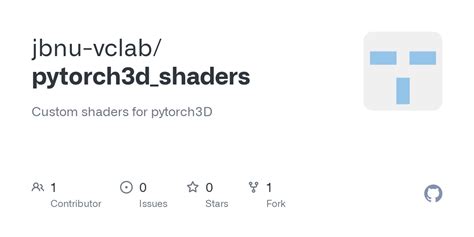 Github Jbnu Vclab Pytorch D Shaders Custom Shaders For Pytorch D