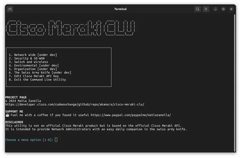 Cisco Meraki Command Line Utility Rmeraki