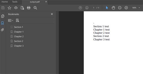 Mpdf Php Library Generated Pdf With Bookmarks Are Not Seen In Sumatra But Are In Adobe Reader