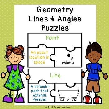 4th Grade Geometry Vocabulary Review Points Lines Line Segments Rays Angles