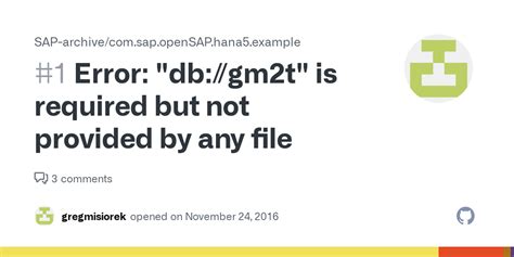 Error Dbgm2t Is Required But Not Provided By Any File · Issue 1