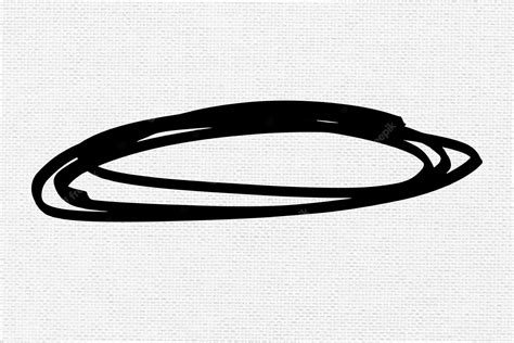 검은 타원형 브러시 프레임 벡터 일러스트 레이 션 무료 벡터