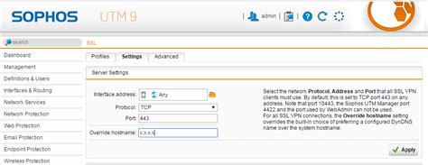 OpenVPN In Logs Management Networking Logging And Reporting UTM Firewall Sophos