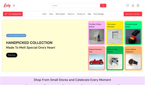 Esty Wordpress Theme Template Like Etsy Website Design 2024