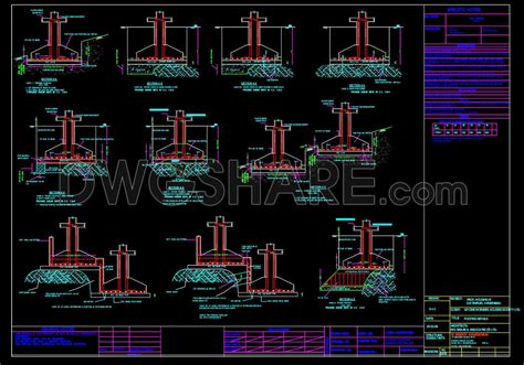 625 Free Download Combined Footing Details Cad Template Dwg