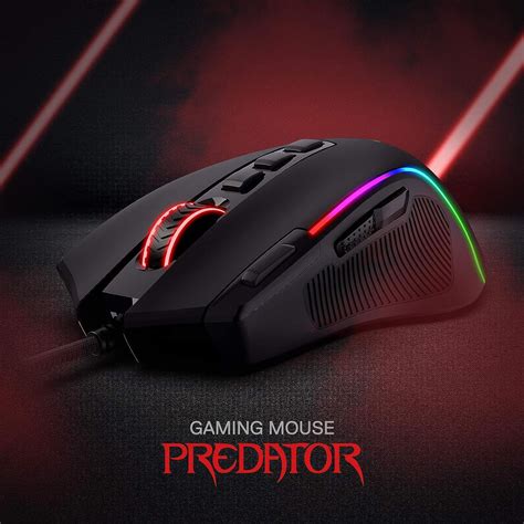 Redragon M612 Predator Rgb Gaming Mouse 8000 Dpi Wired Optical Gamer Mouse With 11 Programmable