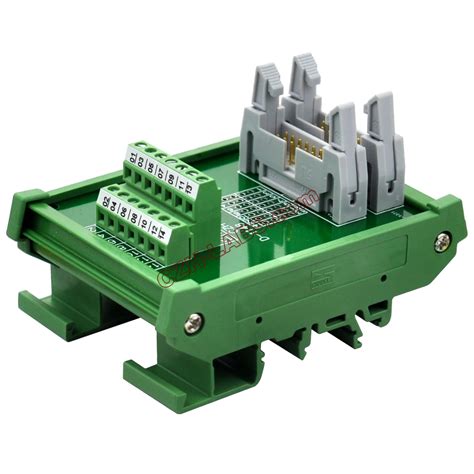 Czh Labs Din Rail Mount Dual Idc14 Pitch 2 54mm Male Header Interface Module Breakout Board Czh