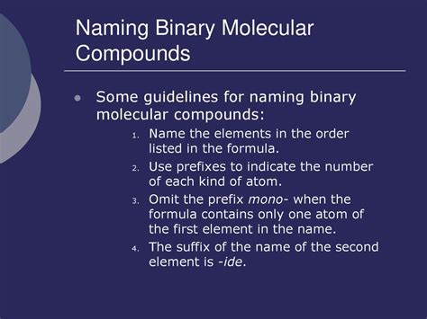 Naming And Formulas Chapter Ppt Download