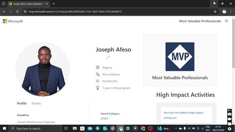 Joseph Afeso Microsoft® Mvp Mct Beng On Linkedin Mvpbuzz