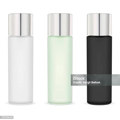 화장품 보습제 병 팩 광택 플라스틱 뚜껑이 있는 검은색 흰색 및 연한 녹색 유리 항아리 3d 현실적인 벡터 이랑 템플릿입니다