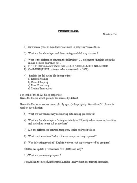 progress 4gl interview questions pdf