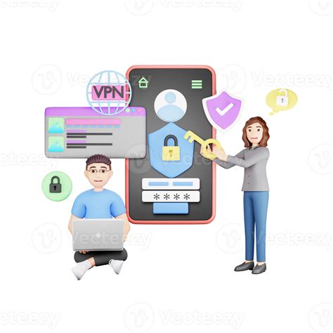 ensuring a secure internet connection 3d character illustration