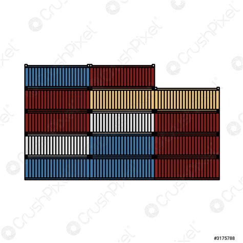 Container Stack Icon Stock Vector 3175788 Crushpixel