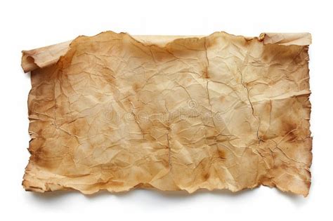 Ancient Scroll On White Background Mysterious Historical Artifact