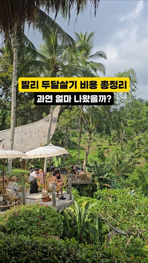 호짱짱 한달살기 여행 크리에이터 한달살기의 성지 발리에서 살아보기 두달 간 총 비용 얼마나 들었을까요 영상에서 전부 풀어드려요💲 현지인처럼 살아보는 여행인