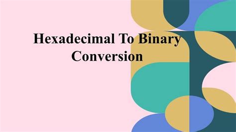 Hexadecimal To Binary Conversion Malayalam