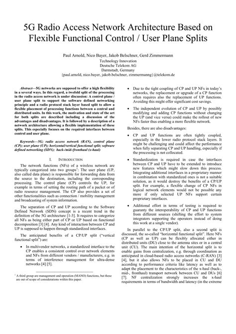 Pdf 5g Radio Access Network Architecture Based On Flexible Functional