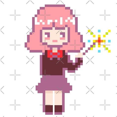 8 Bit Cute Girl By Mid0ri Redbubble