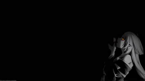 K Dark Background Selective Coloring Blood Pointy Ears Black Background Hd Wallpaper