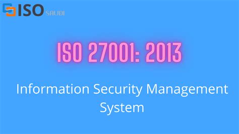 ISO Information Security Management System ISO Saudi Arabia