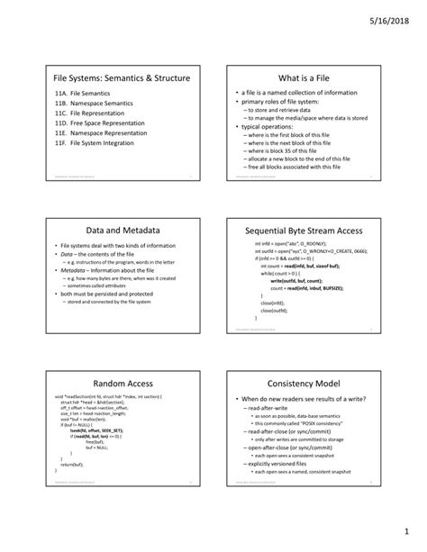 Pdf File Systems Semantics And Structure What Is A File A File Is A Pdf Document 961283