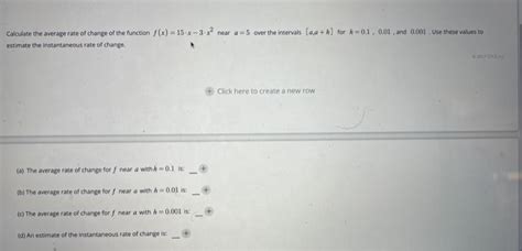 Solved Calculate The Average Rate Of Change Of The Function Chegg