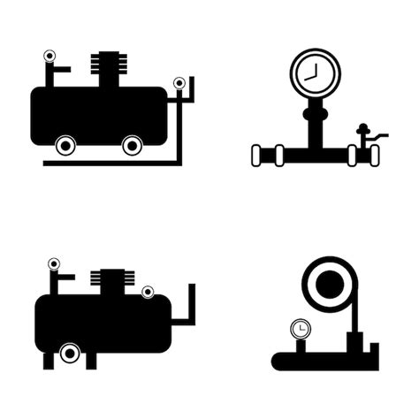 Premium Vector Compressor Components Bundle Icon Logo Vector Design