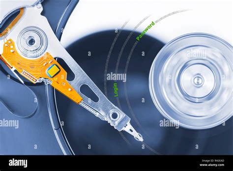 Details Of A Hard Disk Drive On A Closeup Stock Photo Alamy