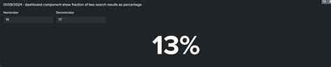 Dashboard Component Show Fraction Of Two Search Re Splunk Community
