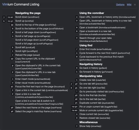my favorite vim commands in chrome