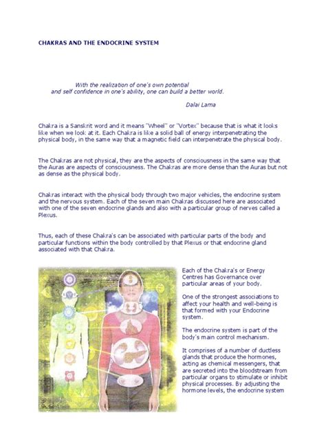 Chakras And The Endocrine System Pdf Chakra Endocrine System