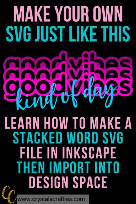 How To Make Your Own Stacked Word Svg File In Inkscape