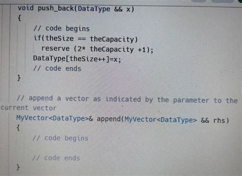 solved just need this section append a vector as