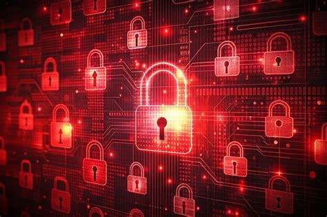 premium photo dark red bg with binary code data breach