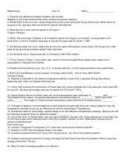Meteorology Quiz 1C Practice Questions Course Hero