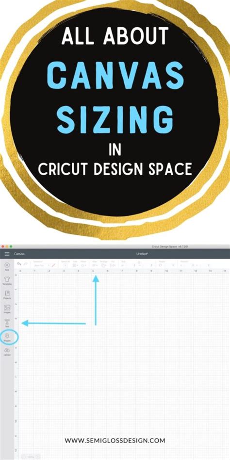 How To Set The Canvas Size In Cricut Design Space Semigloss Design