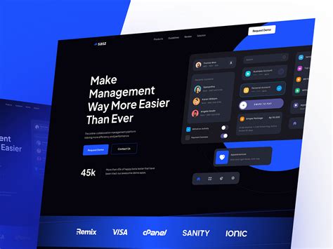 saas website design i landing page ui by imtiazux🔥 on dribbble