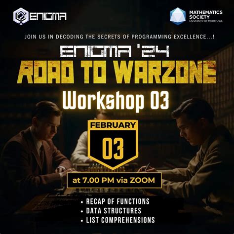 Join Enigma ‘24 Python And Mathematics Mathematics Society Of