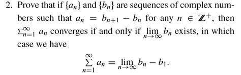 solved prove that if {an} and {bn} are sequences of complex
