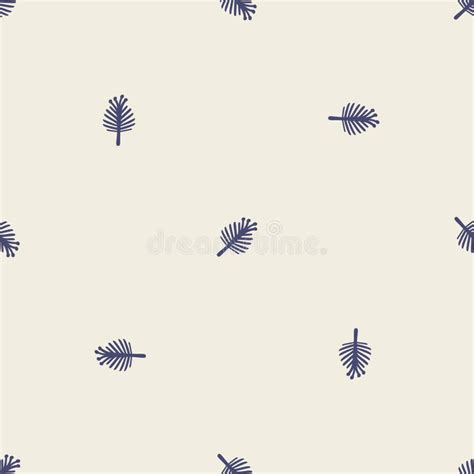 Quirky Forest Tree Blue Motif Vector Pattern Seamless Decoration Of Whimsical Woodland