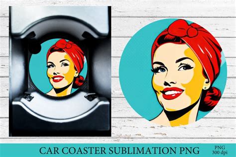 Retro Pin Up Girl Car Coaster Png Vintage Pin Up Girl Png