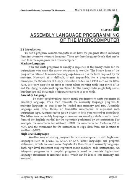 Mi Chapter2 Pdf Instruction Set Assembly Language