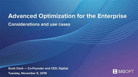 Advanced Optimization For The Enterprise Webinar Pdf Computing Technology And Computing