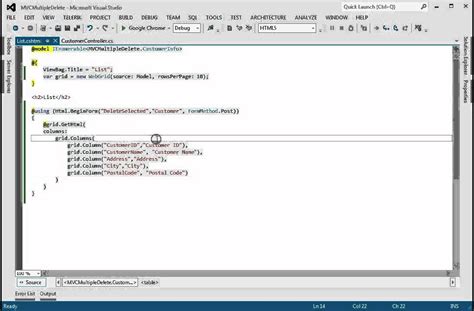 How To Delete Multiple Webgrid Rows By Using Checkboxes In Asp Net MVC