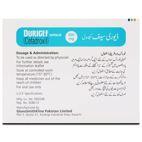 Duricef 500mg Capsule 12 S Uses Benefits Side Effects
