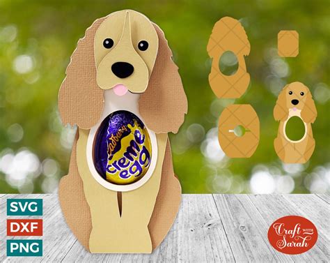 Cocker Spaniel Egg Holder Svg Easter Cocker Spaniel Chocolate Egg