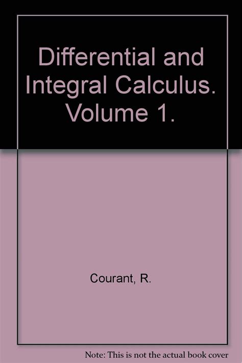 Differential and Integral Calculus Vol 1 2 本 通販 Amazon