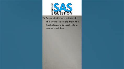 Sas Macro Variable Storing List Sasmacro Sas Sasprogramming Sasclinical Youtube