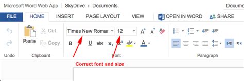 MLA Format Word Office SkyDrive MLA Format